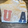 Colorful Embroidered State Sweatshirt, Multicolor Custom Embroidered ...