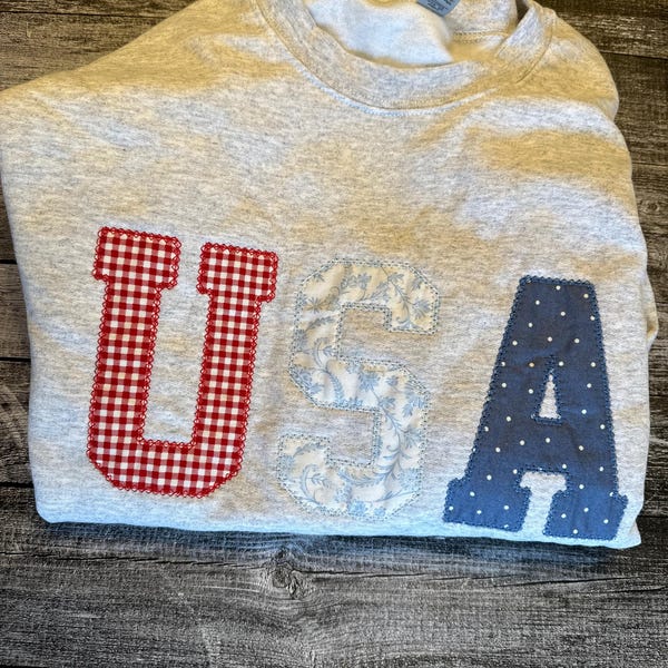 Colorful Embroidered State Sweatshirt, Multicolor Custom Embroidered ...
