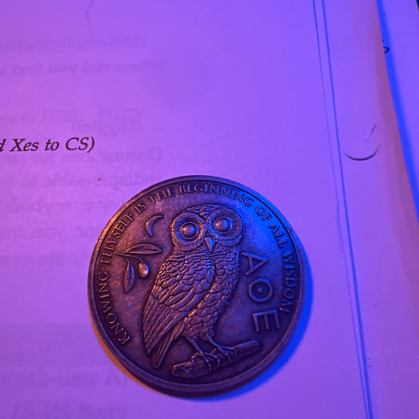 Know Thyself Coin EDC Reminder Coins Daily Stoic Quote Socrates Coin ...