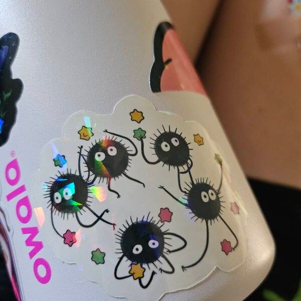 Holographic Soot Sprite Sticker / Water Resistant Sticker for Water ...