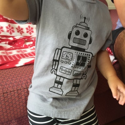 Robot Shirt Retro Robot Kids T Shirt Multiple Colors Available Gift ...