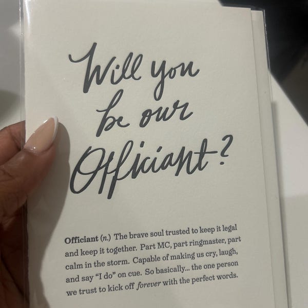 Will You Be Our Officiant? - Proposal Card for Wedding Party - Etsy
