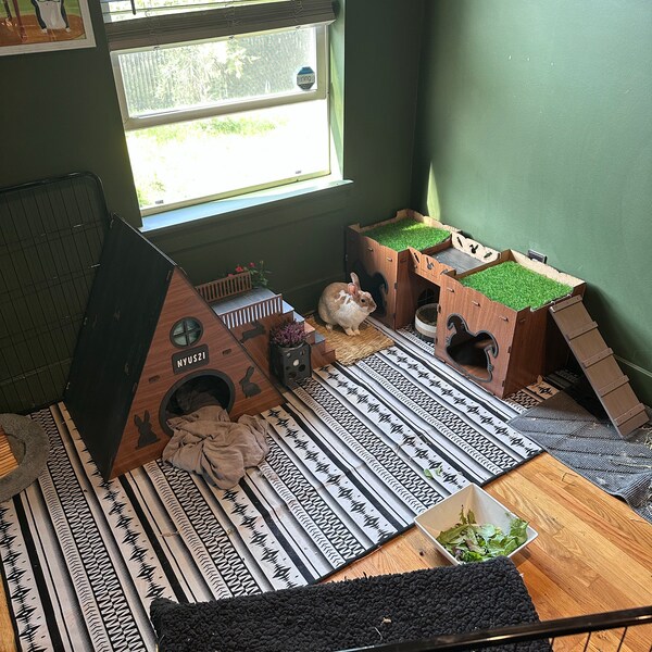 Modern Rabbit House, Wooden Rabbit Castle, Rabbit House, Rabbit Castle ...