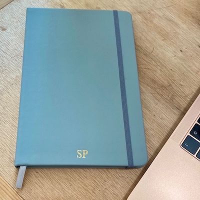 Lined Grey Notebook Personalised A5 or A6 Notebook With Foil - Etsy