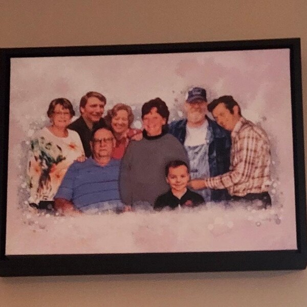 Custom Memorial Drawing, Add Deceased Loved One, Family Portrait ...