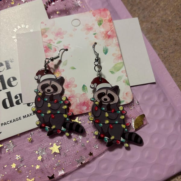 Kawaii Labubu Rabbit Monster Dangle Earrings, Cute Animal Jewelry for ...