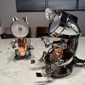 Rocket Ship Steampunk Robot Desk Lamps robot Detachable From - Etsy