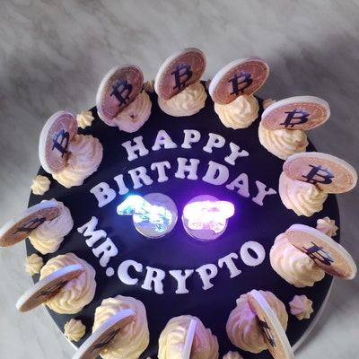 Bitcoin Edible Wafer Cake Cupcake Topper - Etsy