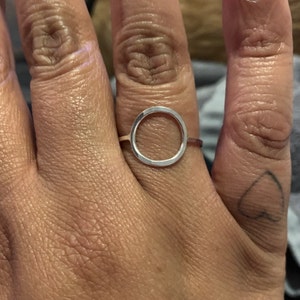 Sterling Silver Circle Ring - Etsy