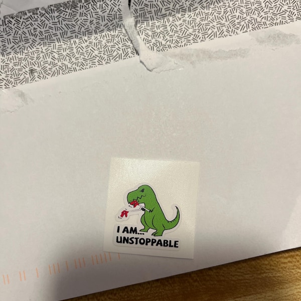 I Am Unstoppable T-rex Sticker | Laptop Sticker | Water Bottle Sticker ...