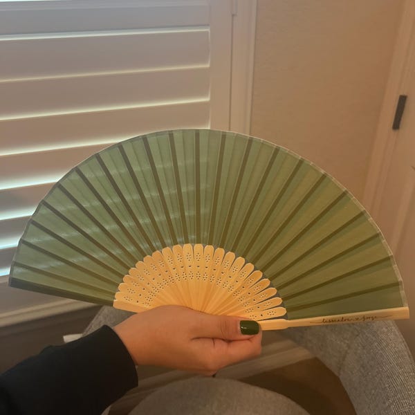 Light Blue Laser Engraved Silk Hand Fans,personalized Bamboo Silk Fans ...