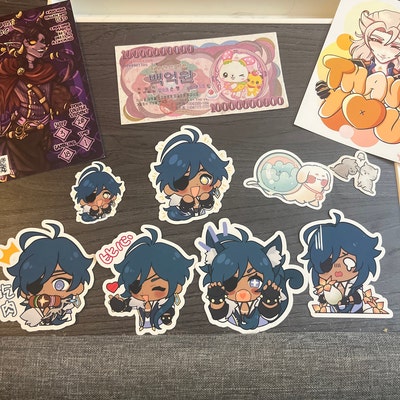 Genshin Kaeya Emote Stickers - Etsy