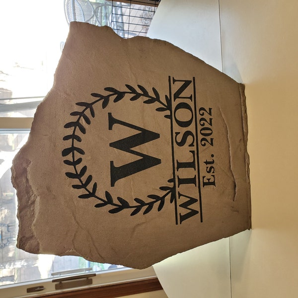 Personalized Monogram Name Stone - Engraved Rock Personalized - Garden ...