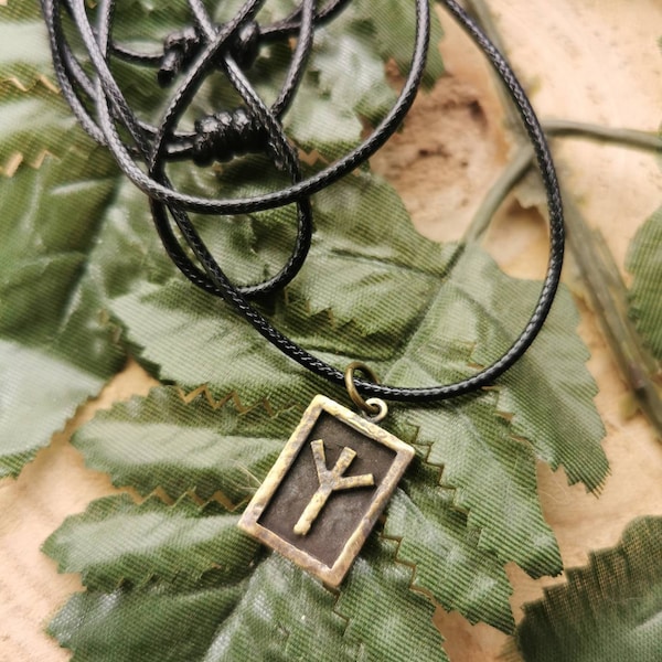 Viking Algiz / Elhaz Rune Pendant - Protection - Silver - Viking Norse ...