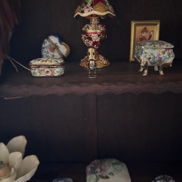 Handmade Brass Robot Figurine: Bitsy Desk Decor (4cm) - Etsy