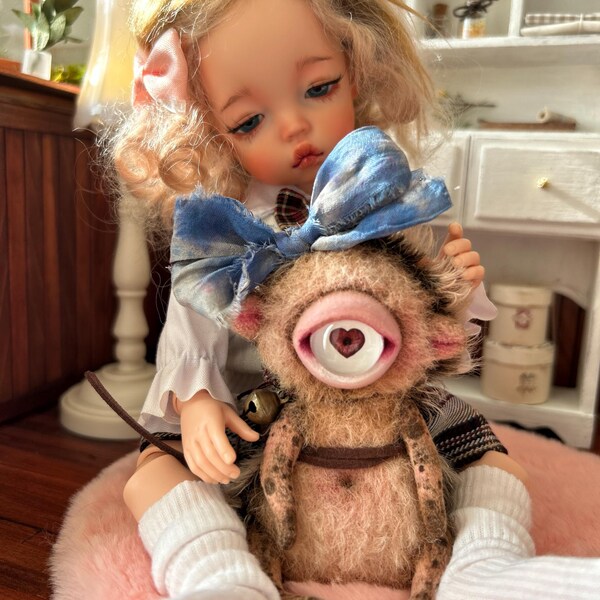 Pink Gentle Teddy Bear - Cyclops _ MADE-TO-ORDER! - Etsy