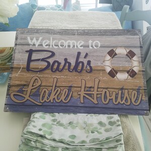 Lake House Sign. Custom Vintage Lake Sign on Tin. Lake Cabin | Etsy