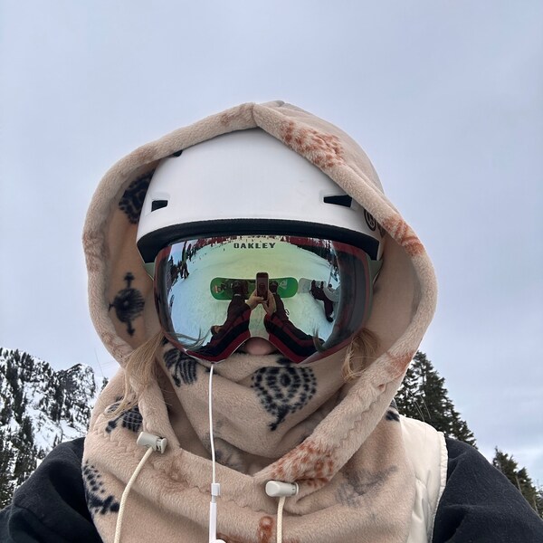 Salmon Hood, Ski Hood, Fleece Hood, Snowboard Hood, Balaclava, Custom ...