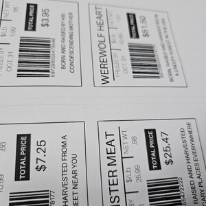 Editable Printable Fake Meat Labels Halloween Prank, Funny Fake Food ...