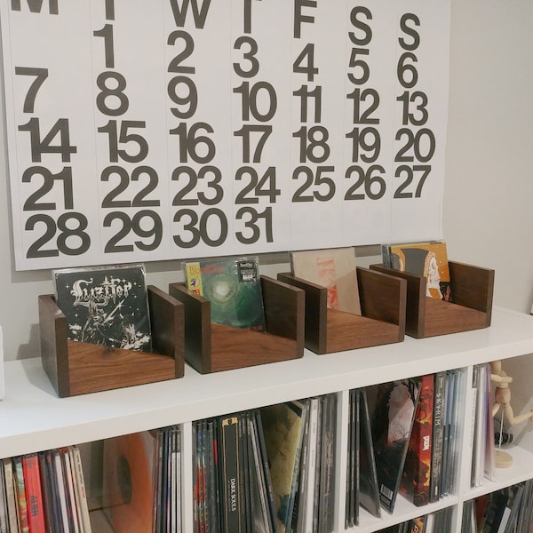 Vinyl Record Storage Display Box. Holds 100 Records in Ash, Cherry, Oak ...
