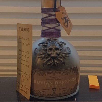 Peruvian Darkness Magic Potion Apothecary Herbology Glass Bottle Prop ...