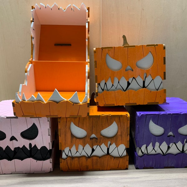 Halloween Monster Box Laser Cut Files: SVG, PDF, CDR (digital Product ...