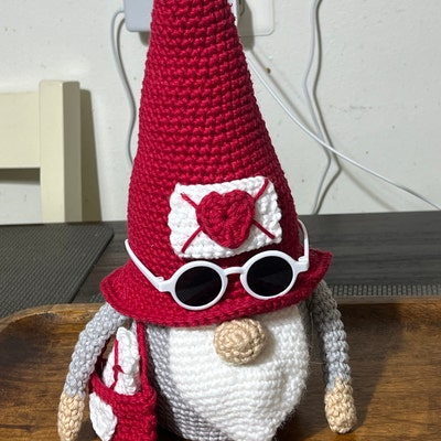 Crochet Patterns Gnome With Crochet Bag and Envelope, Crochet Gnome ...