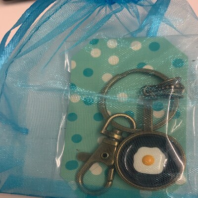 Fried Egg Key Ring ,breakfast Key Ring Sunny Side up Fried Egg Alloy ...