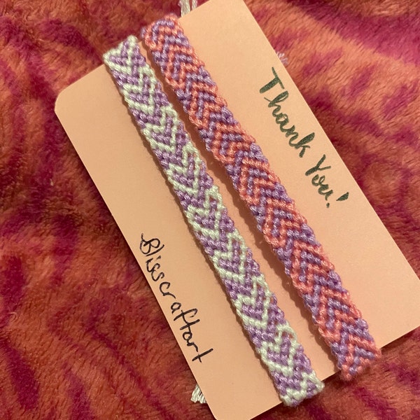 Handmade Personalised/custom Embroidery Bracelet | 12 Hearts Design ...