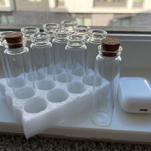 Glass Bottles With Corks 5 10 15 or 20 Ml Clear Empty Jars - Etsy