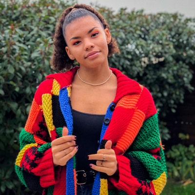 Harry Styles Inspired Cardigan Colour Block Patchwork - Etsy Canada