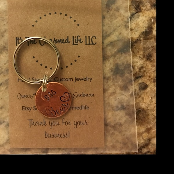 Sweet 16 Key Ring • Penny • Personalized Penny • Penny Key Ring • New ...