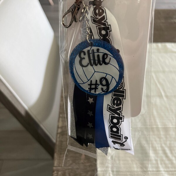 Custom Volleyball Bag Tag With or Without Ribbon. - Etsy