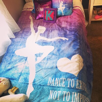 Personalized Dance Comforter Set Custom Dance Bedding Girl's Dance Room ...