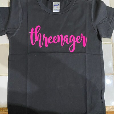 Threenager Girls 3rd Birthday T-shirt, 3rd Birthday Girls, Shirts for 3 ...