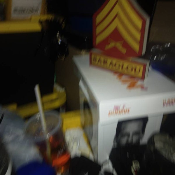 USMC Marine Corp Enlisted Rank Standing Name Plate - Military Promotion ...