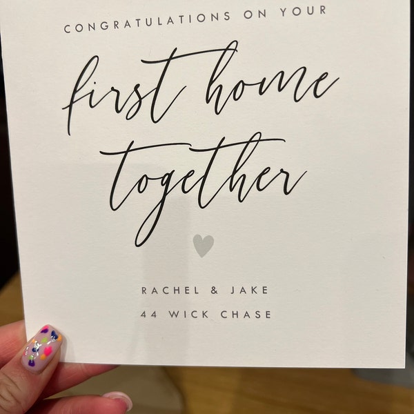 Personalised Congratulations on Your First Home Together Card, Happy ...