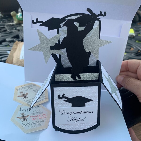 Graduation Pop up Card, Graduation Gift Card Holder, High School ...