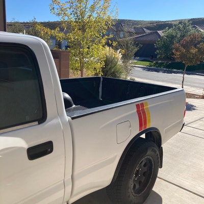 Retro Heritage Racing Stripes Rainbow Vinyl Die Cut Decal Fits Toyota ...