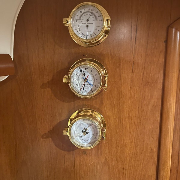 Tide Clock FREE Shipping 4.56in 1.5lb 116mm 670 Grams Brass Clock Tidal ...