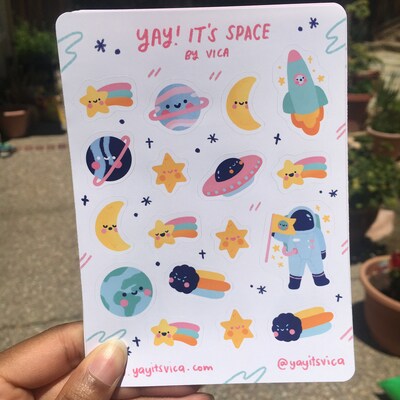 Kawaii Space Planner Sticker Sheet Cute Stationery Journal Stickers ...