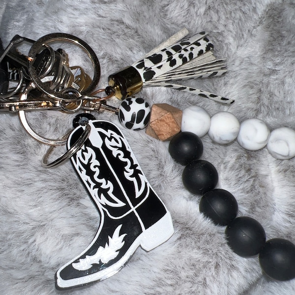 Cowboy Boots Keychain Cowgirl Boot Keychain Bachelorette Bridesmaids ...