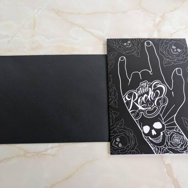 Nu Metal Birthday Card | Last Resort Emo Lyric Greeting | Glossy Black ...