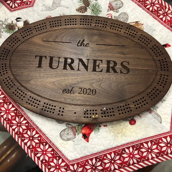 Personalized Cribbage Board, Custom Cribbage Board, Couples Gift ...