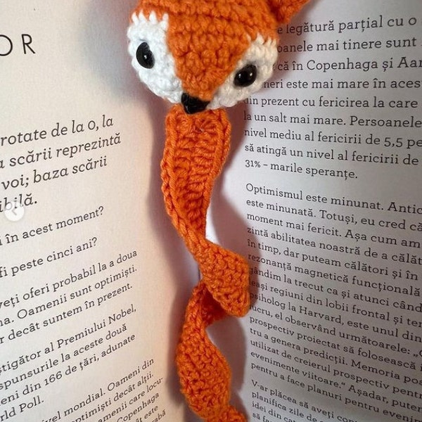 CROCHET PATTERN Simple Fox Bookmark Crochet Amigurumi Bookmark ...