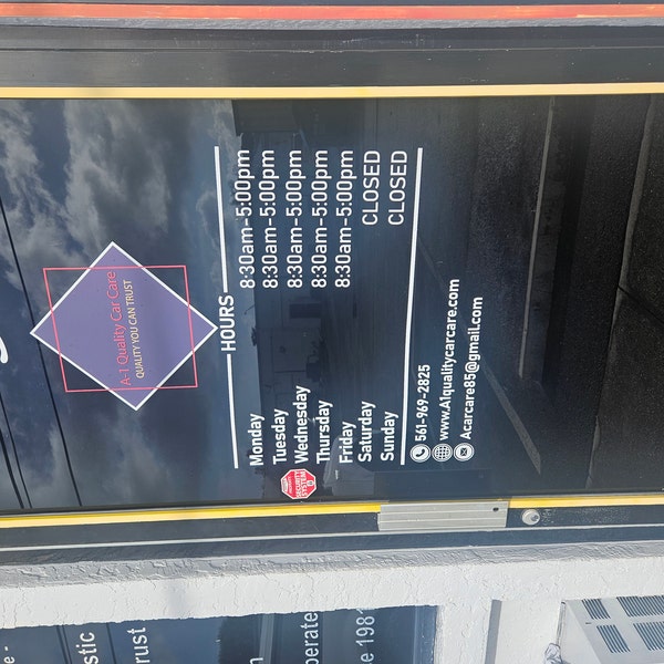 Store Hours Decal, Store Hours Sign, Store Hours Sticker, Hours of ...