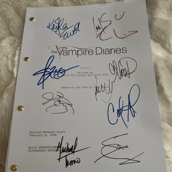 The Vampire Diaries Pilot TV Script Screenplay With Signatures ...
