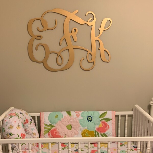 Wall Monogram, Wood Monogram, Nursery Monogram, Wooden Monogram, Wood ...