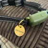 Custom Hand Stamped Dog Tags - Gold Handmade Engraved Typewriter Font ...