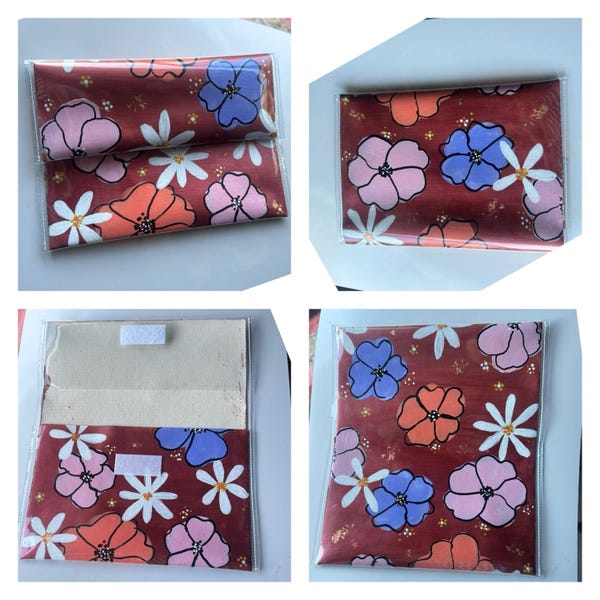 20cm TIMBER Wood Frame / Square Clutch Purse With Wood Bead Feature ...